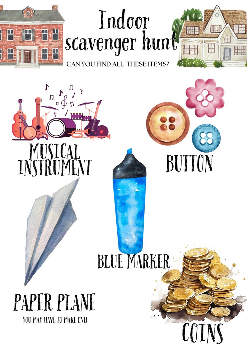 Montessori Indoor Scavenger Hunt / Homeschool Activities / Scavenger ...