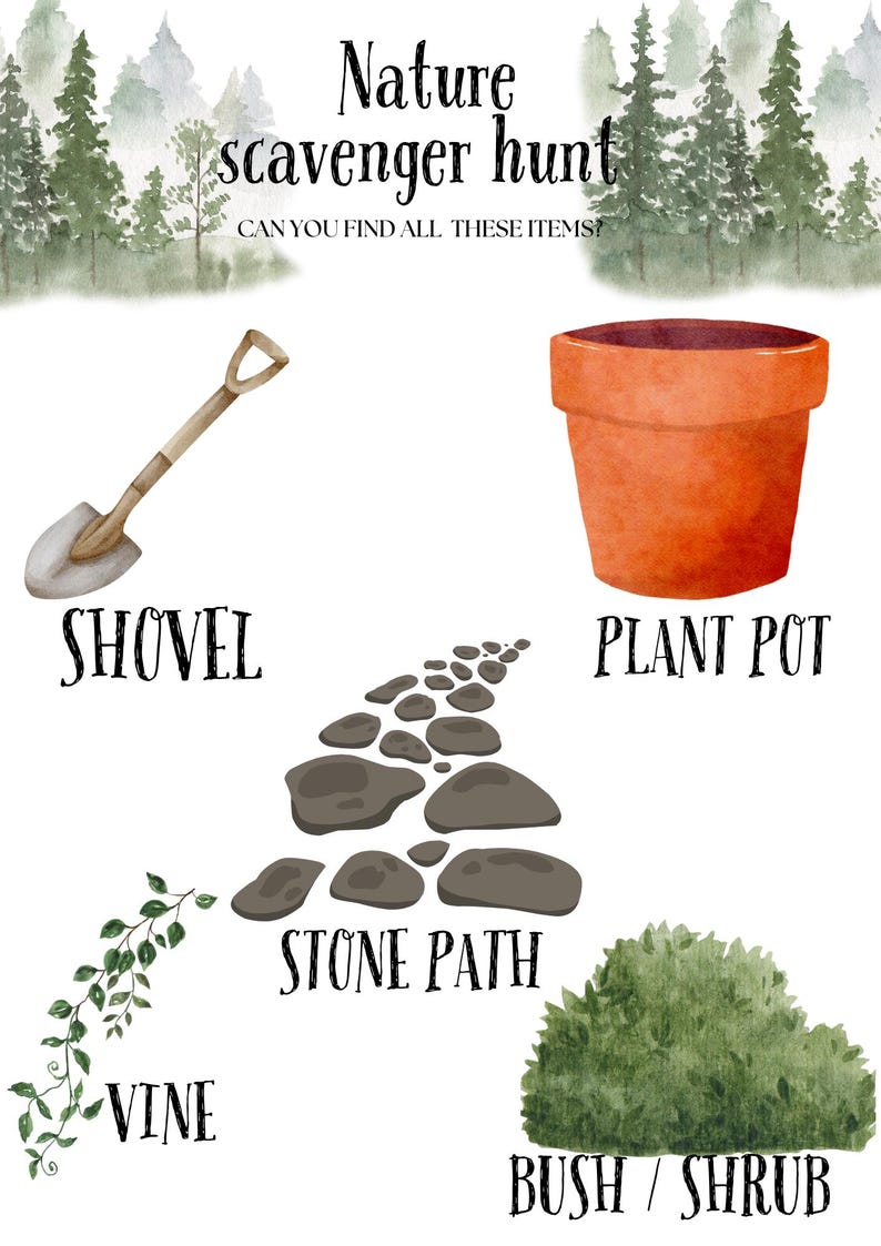 Montessori Outdoor Scavenger Hunt / Homeschool Activities / Scavenger ...