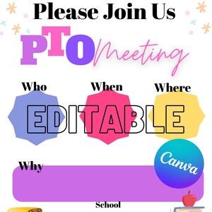 PTO FLYER -editable - Printable - Etsy