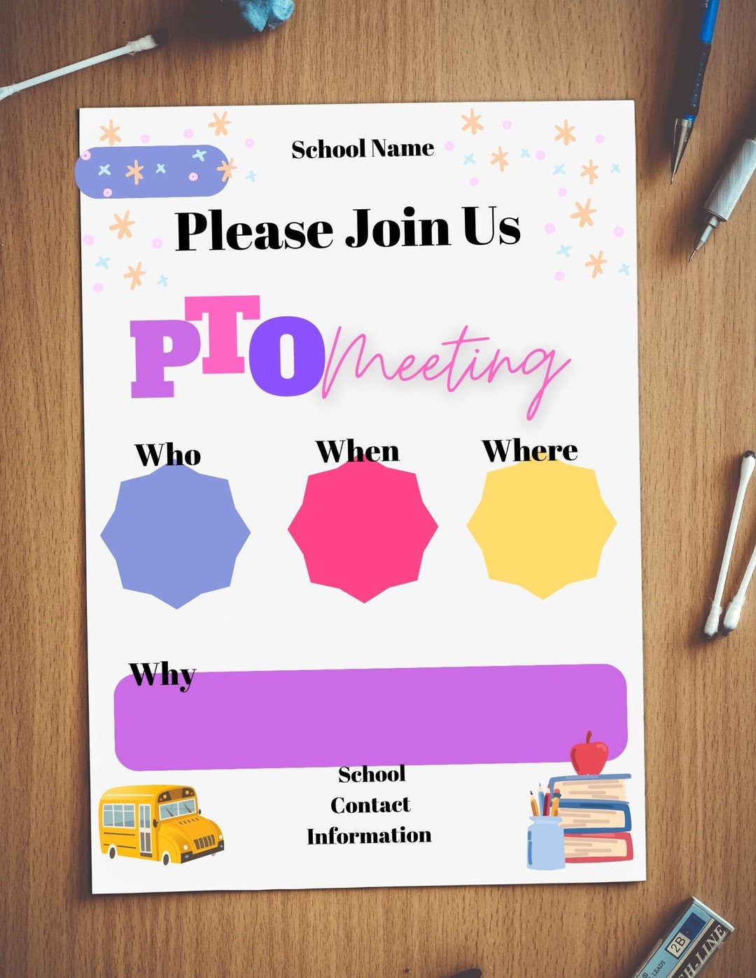 PTO FLYER -editable - Printable - Etsy