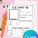 ALL ABOUT ME -editable - Printable - Etsy