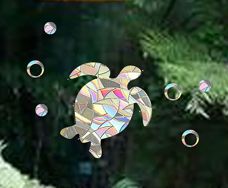 Sea Turtle Window Rainbow Suncatcher Windows Bird Strike Prevention ...