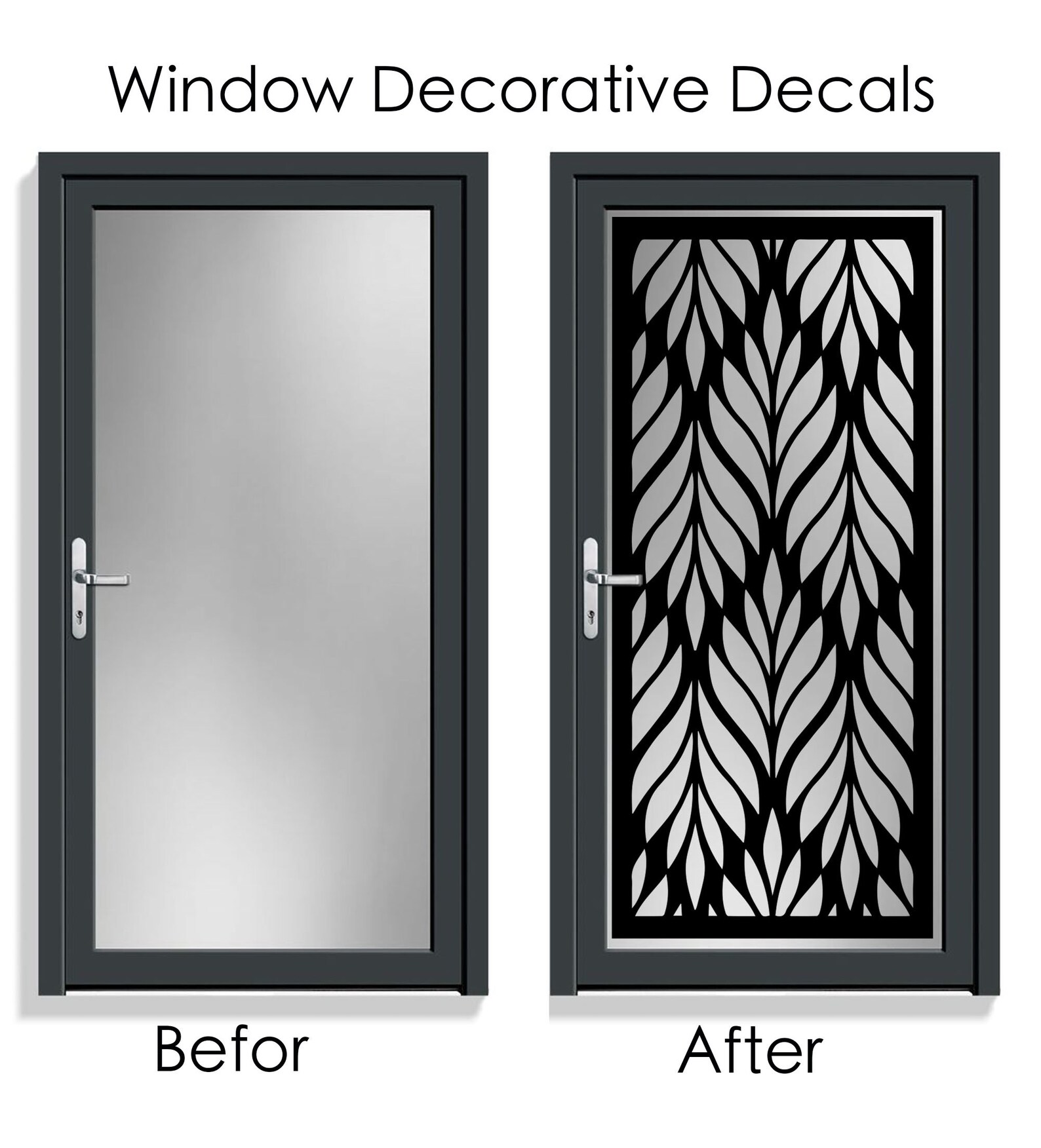 Window Film Frosted Glass Films Sticker/ Front Doors/ - Etsy