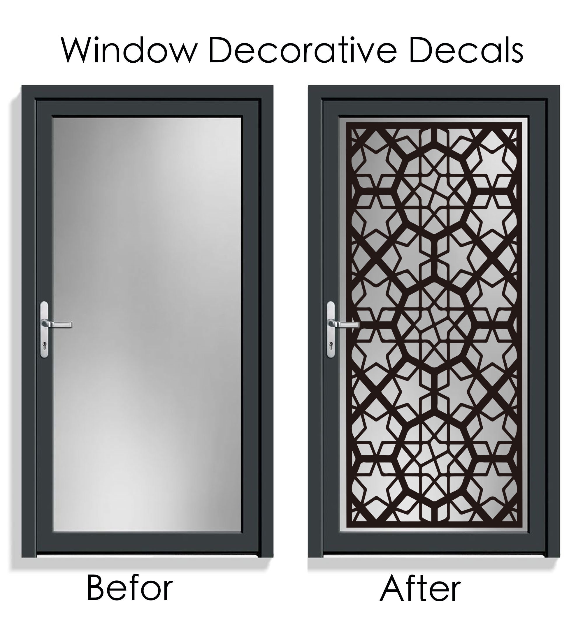 Create Privacy and Style With Decorative Window Decals / Window Film - Etsy