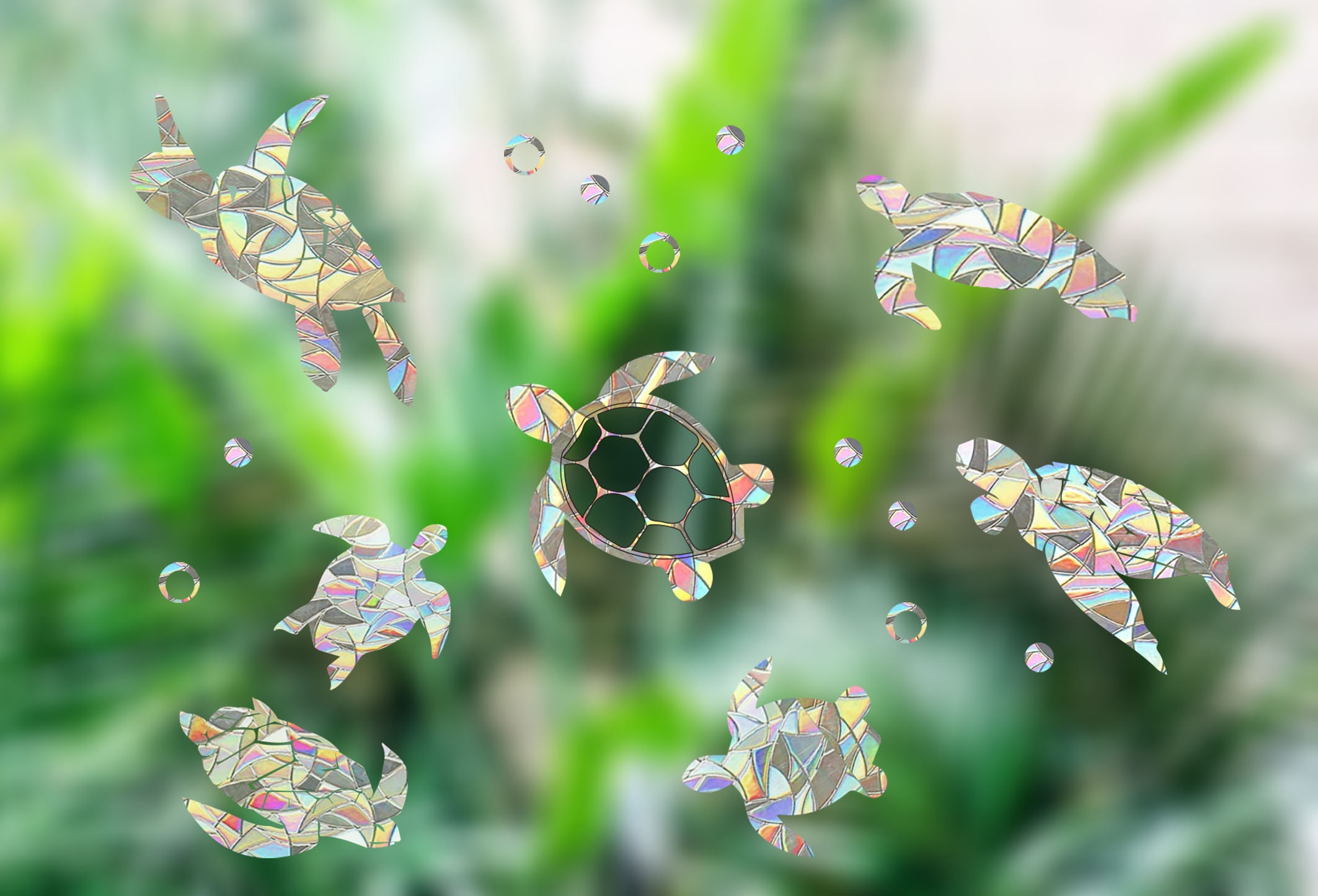 Sea Turtle Window Rainbow Suncatcher Windows Bird Strike Prevention ...