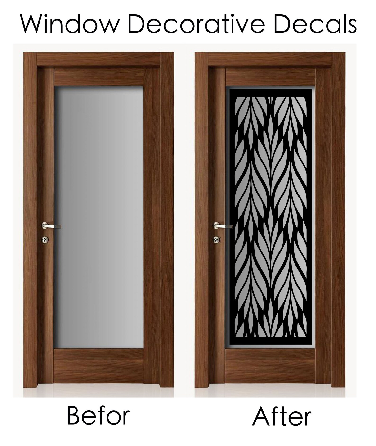 Window Film Frosted Glass Films Sticker/ Front Doors/ - Etsy