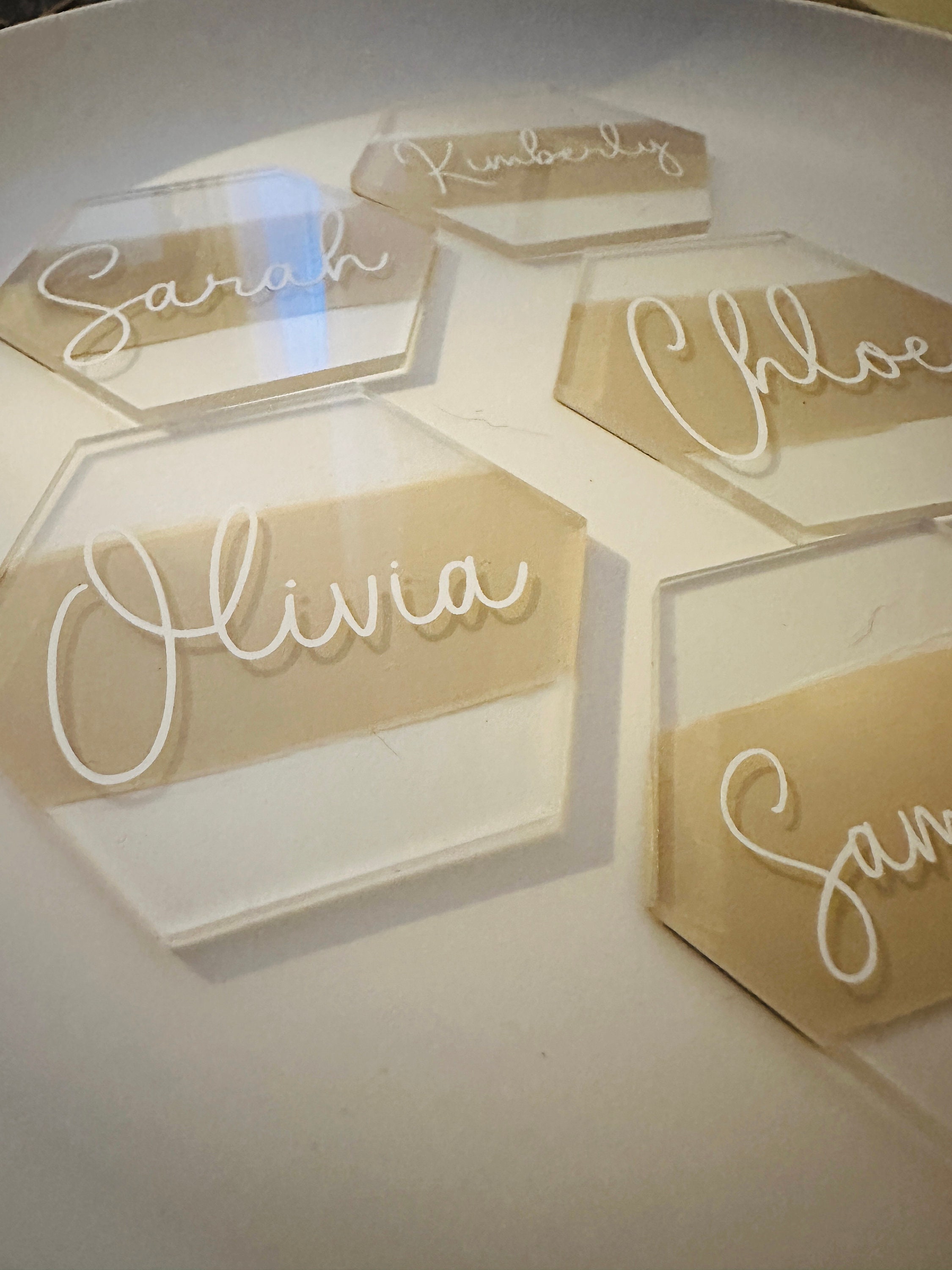Acrylic Place Cards; Personalized Name Tags - Etsy