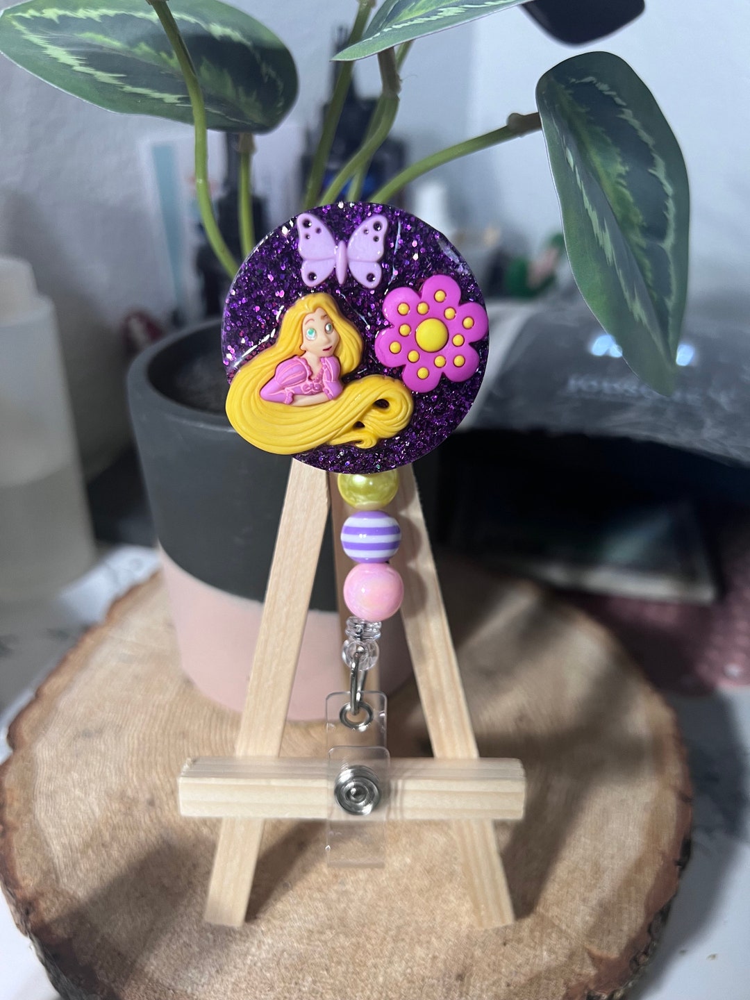 Rapunzel Badge Holder Nurse Badge, Work Badge Reel, Cute Badge, Disney ...