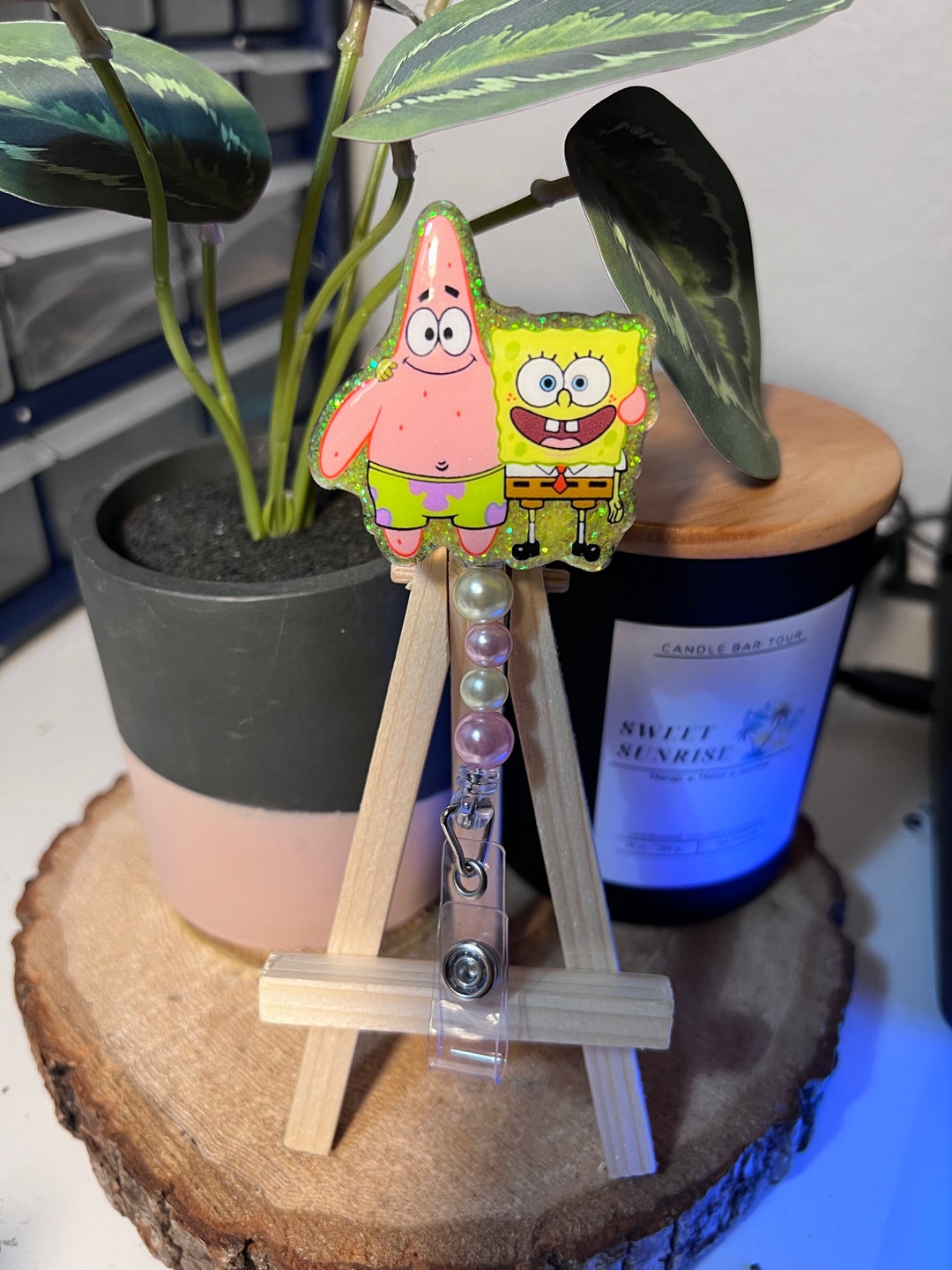 Spongebob Badge Holder Nurse Badge, Work Badge Reel, Cute Badge, Funny ...