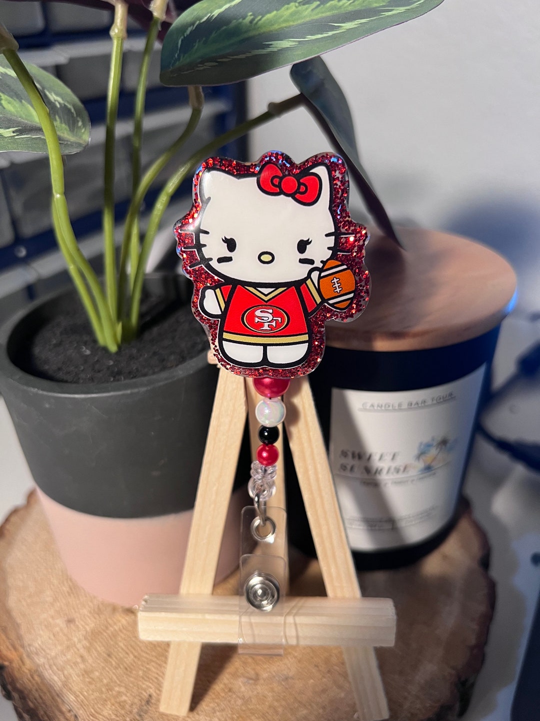 Hello Kitty 49ers Badge Holder Nurse Badge, Work Badge Reel, Cute Badge ...