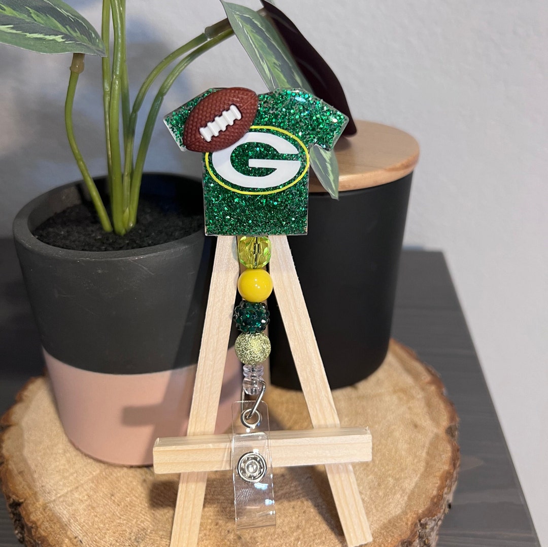 Green Bay Badge Holder Nurse Badge, Work Badge Reel, Cute Badge, NFL ...