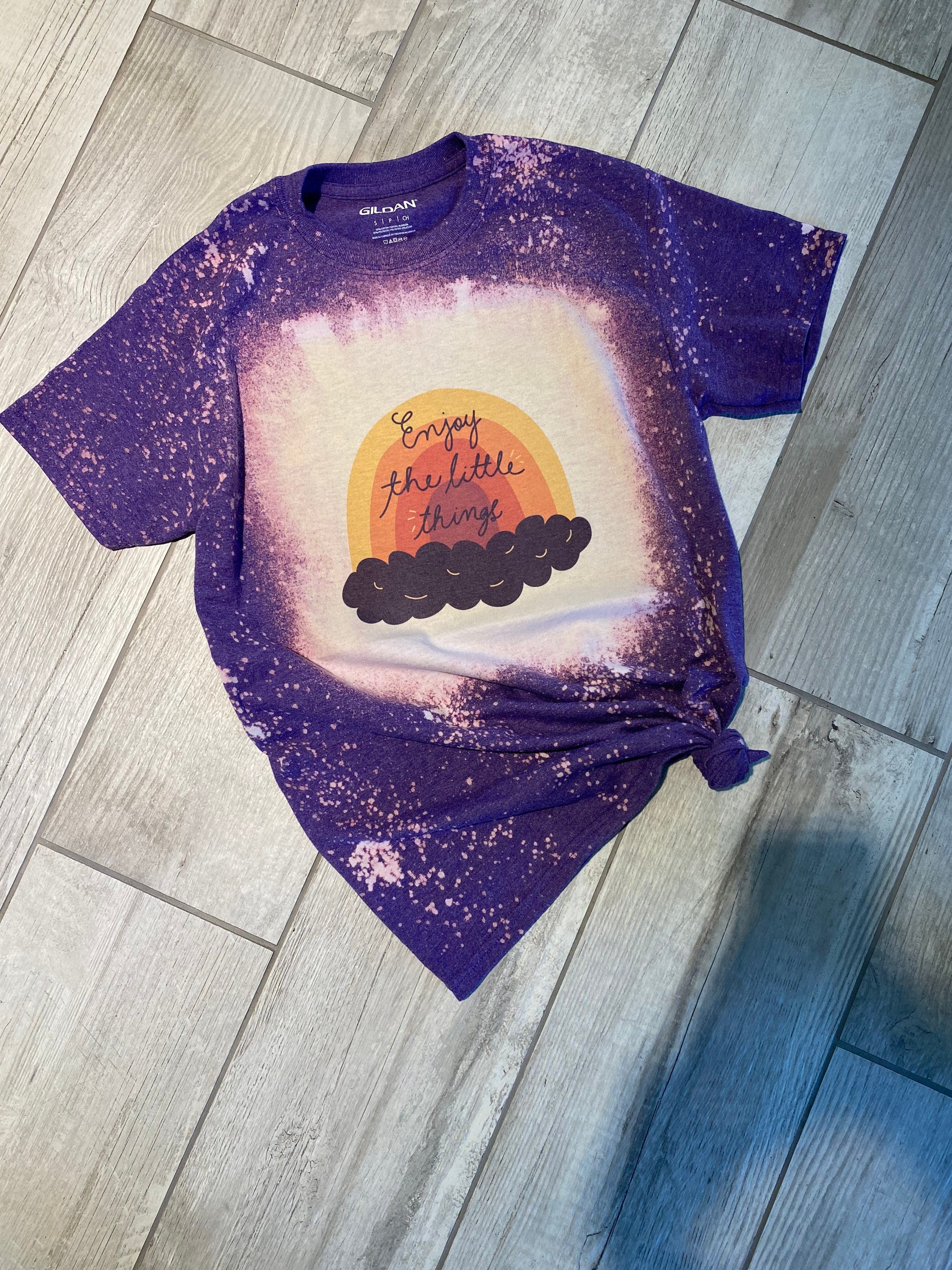 Cute purple bleach T-shirt | Etsy
