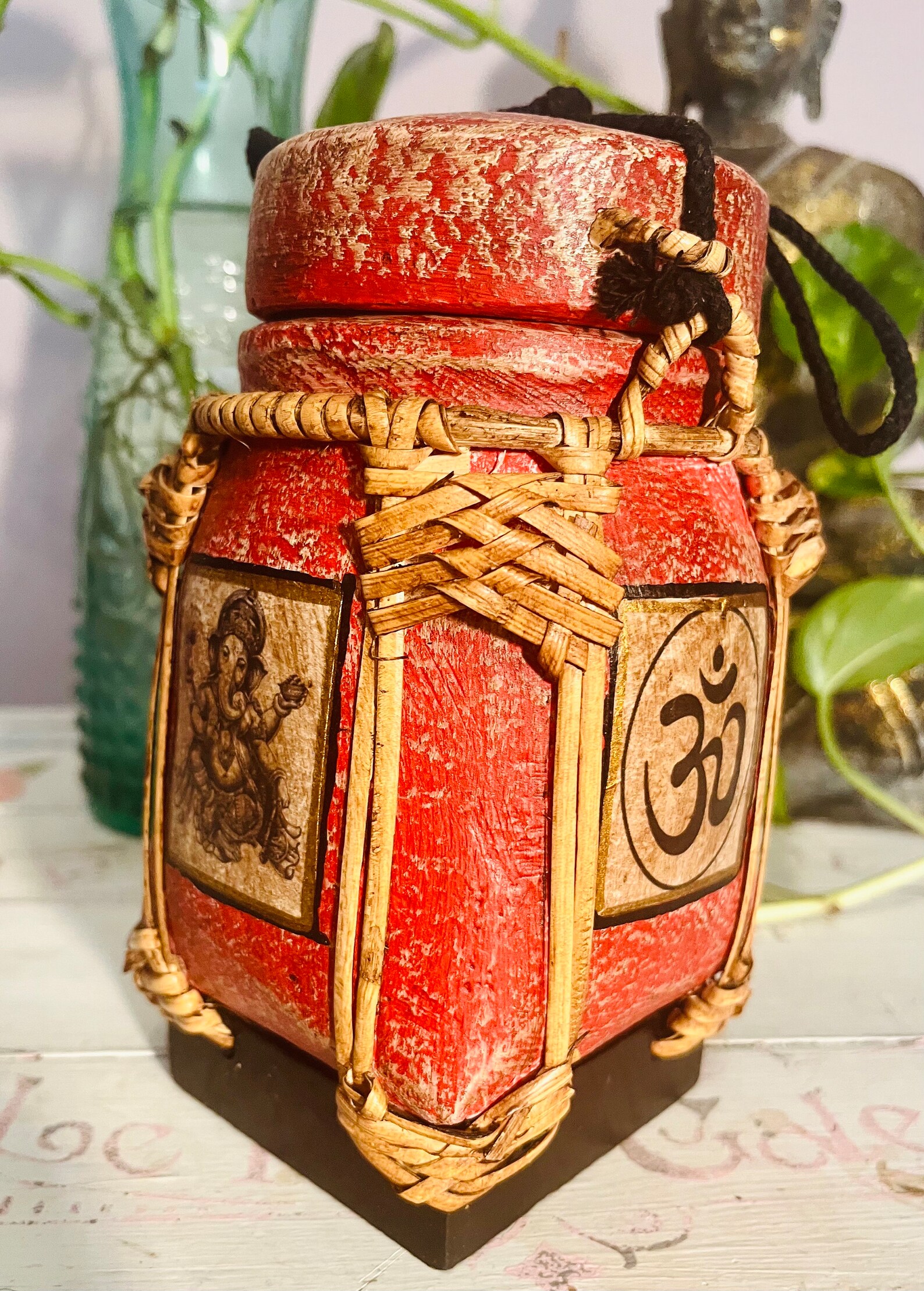 Lanna Style Thai Hand Woven Rice Baskets_red, Small - Etsy