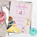 Princess Belle Birthday Invitation: Editable Beauty & the Beast Card ...