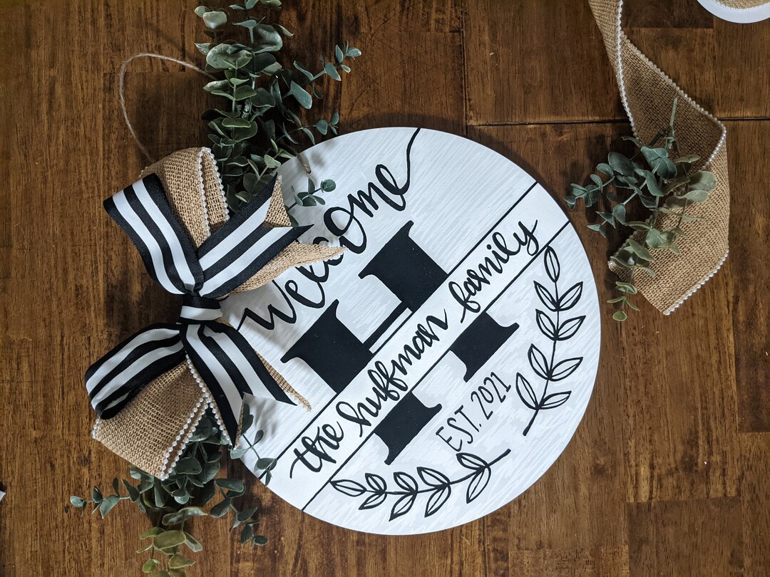 Personalized Wreath Signs - Etsy