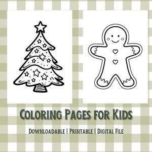 10 Printable Christmas Coloring Pages | Cute Kid Friendly Downloadable ...