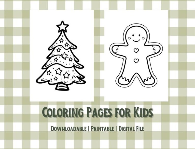 10 Printable Christmas Coloring Pages | Cute Kid Friendly Downloadable ...