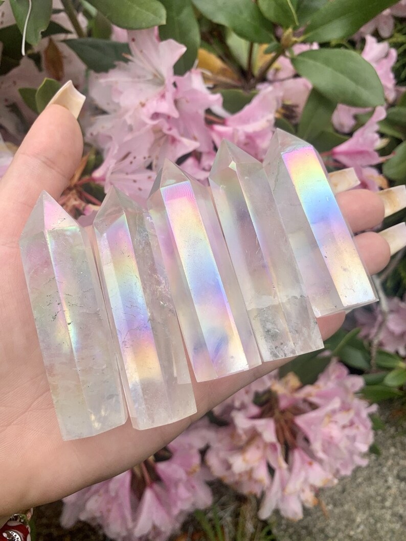 Angel Aura Quartz Crystal Tower - Etsy