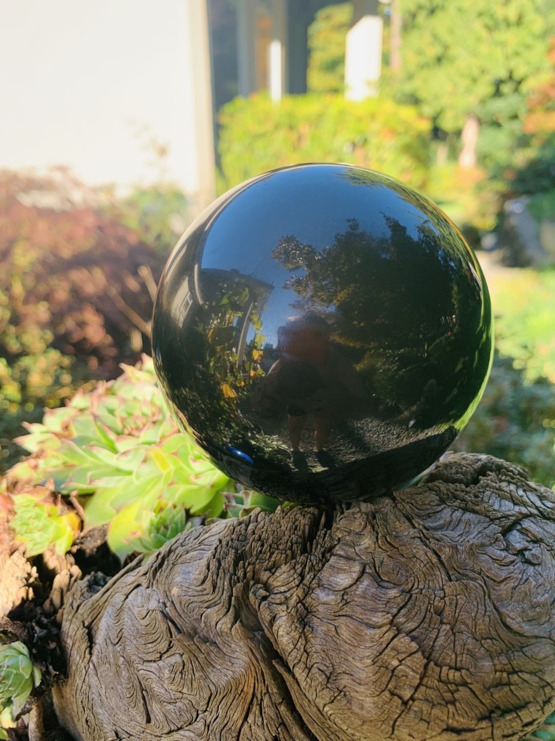 Large Obsidian Crystal Sphere - Etsy