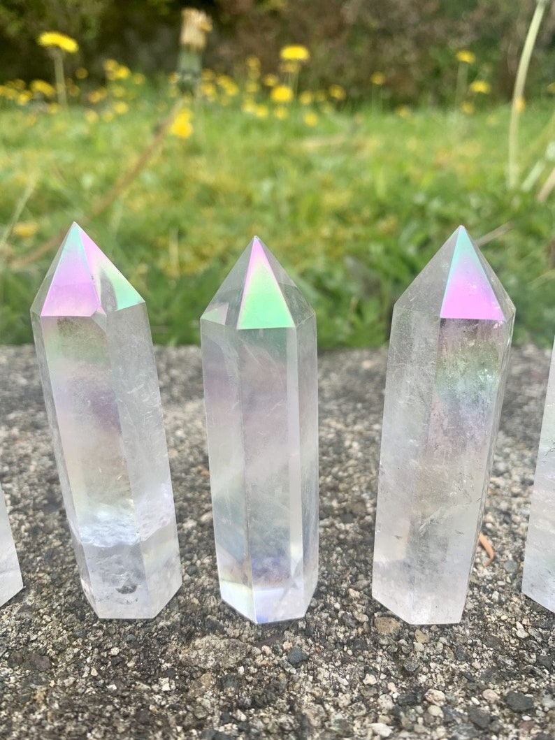 Angel Aura Quartz Crystal Tower - Etsy
