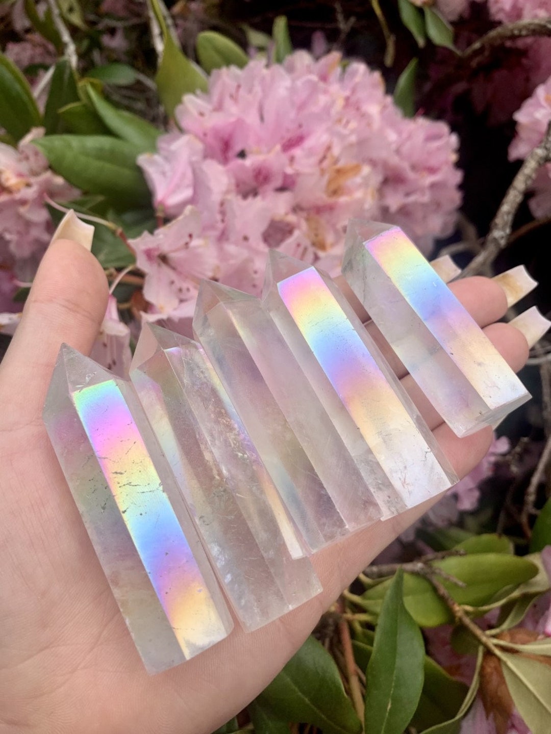 Angel Aura Quartz Crystal Tower - Etsy
