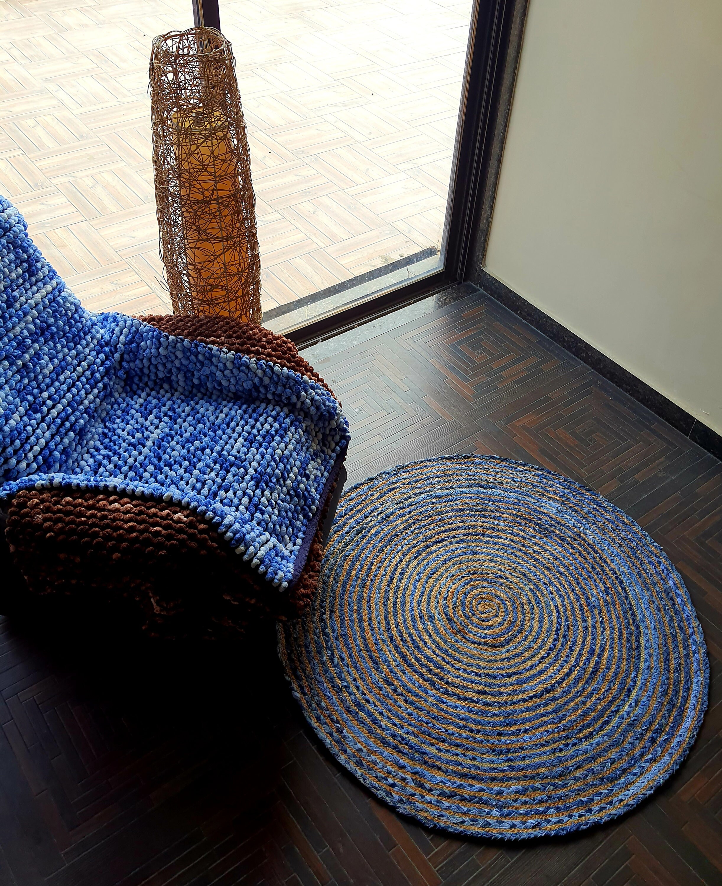 120 x 120 cm ROUND Rug 100% JUTE Yarn Round Rug BOHEMIAN | Etsy