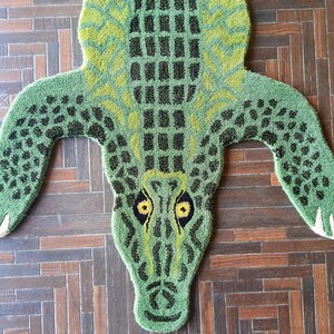 HAND TUFTED ALLIGATOR Skin Wool Carpet Decorative Rugs | Etsy