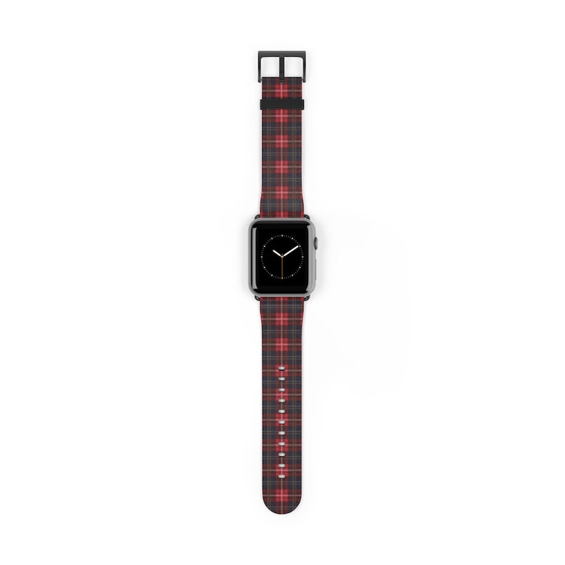Red Tartan Apple Watch Band Plaid Iwatch Straps 38 40 42 44mm Faux ...