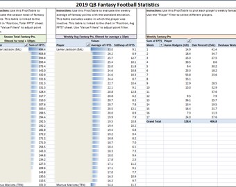 Excel Spreadsheet Fantasy Football | Etsy