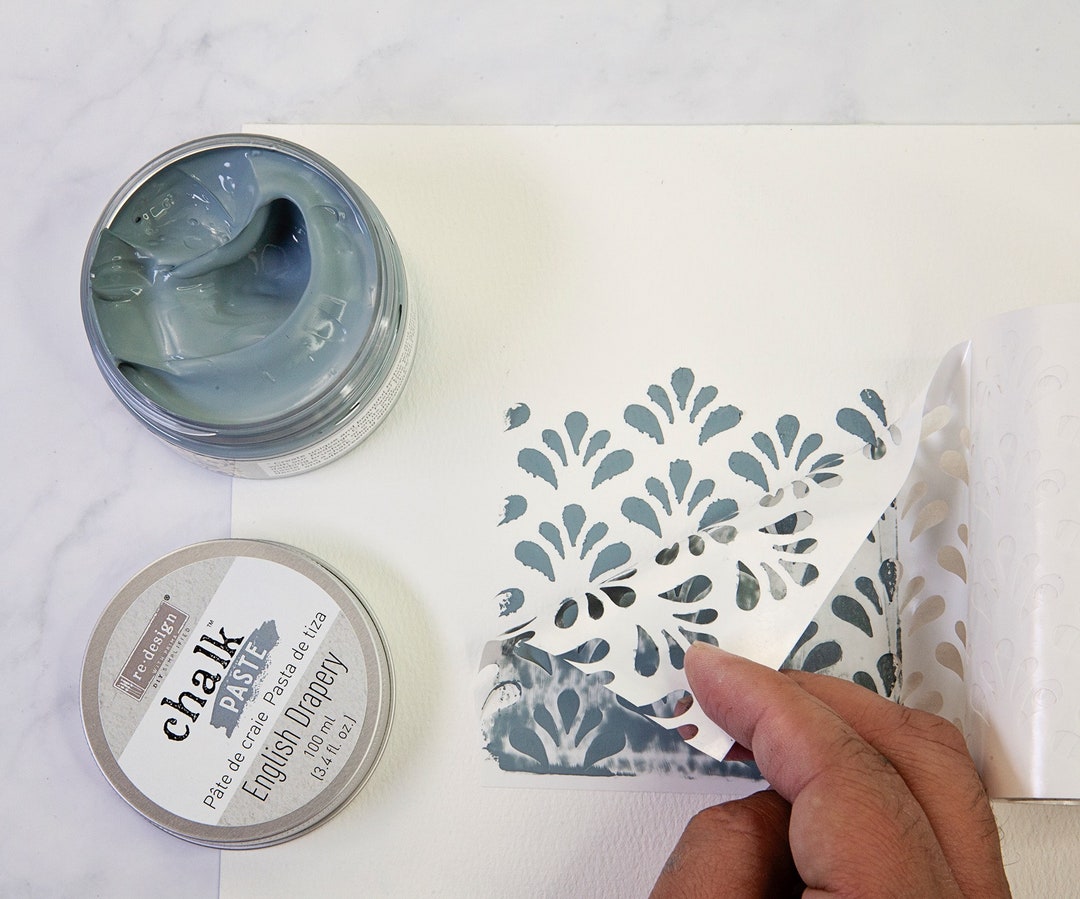 English Drapery Chalk Paste Redesign by Prima Same Day Shipping Stencil ...