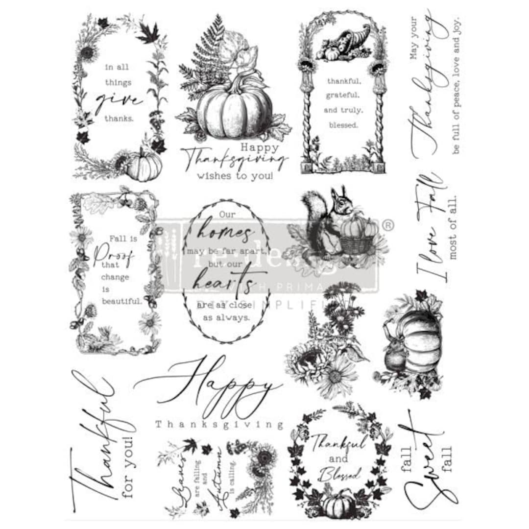 Fall Sweet Fall Stamps Same Day Shipping Redesign With Prima Acrylic ...
