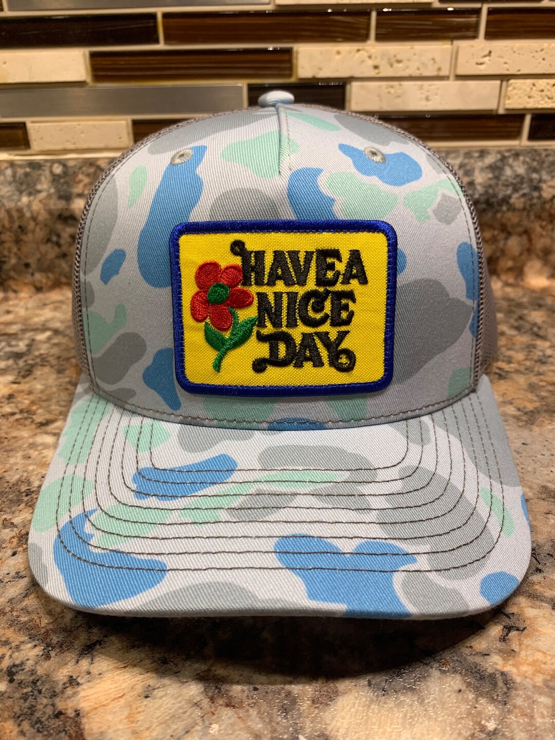 Richardson Saltwater Duck Camo 112 Have a Nice Day Patch Hat - Etsy