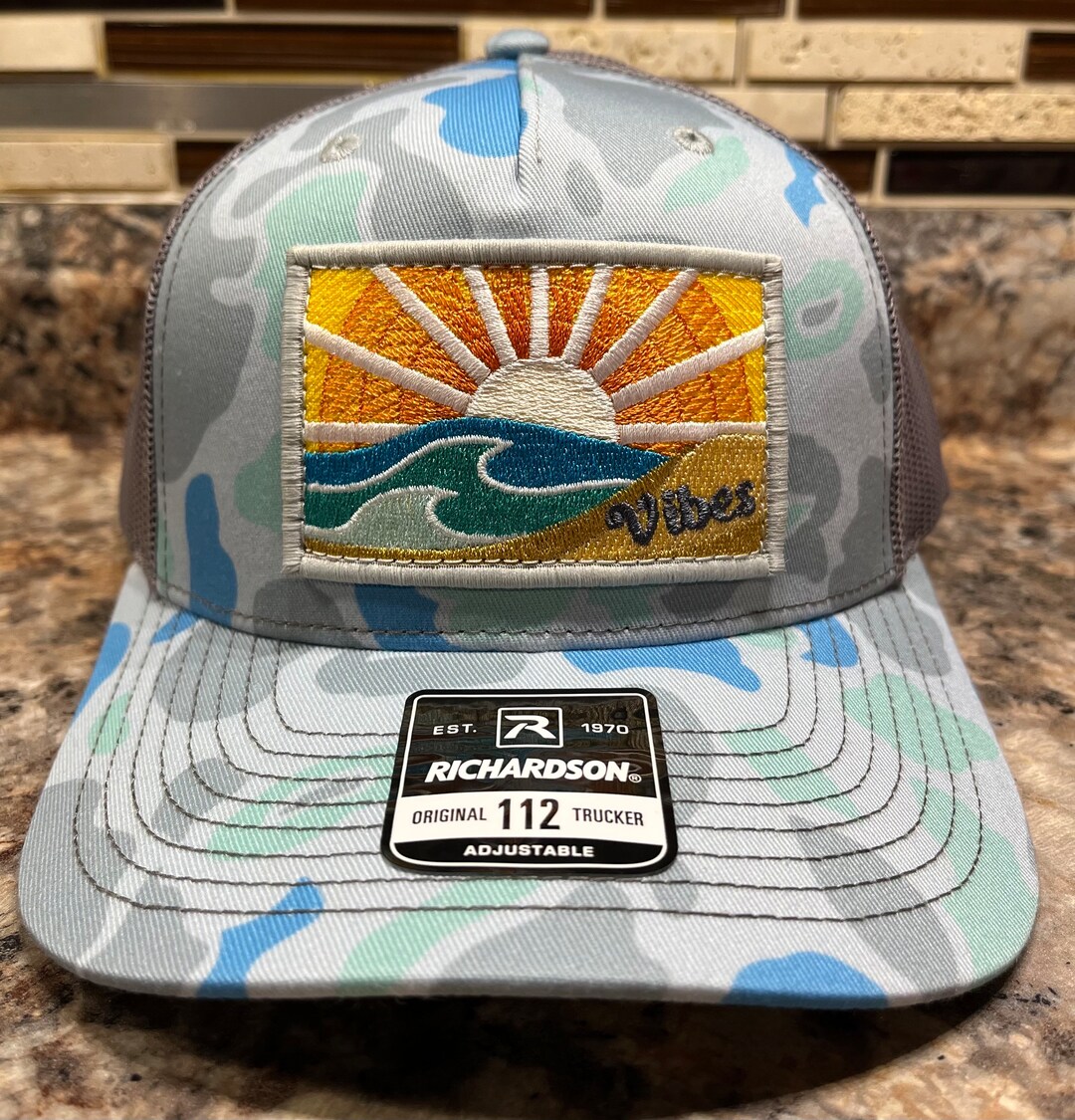 Richardson Saltwater Duck Camo 112 Beach Sunset Patch Hat - Etsy