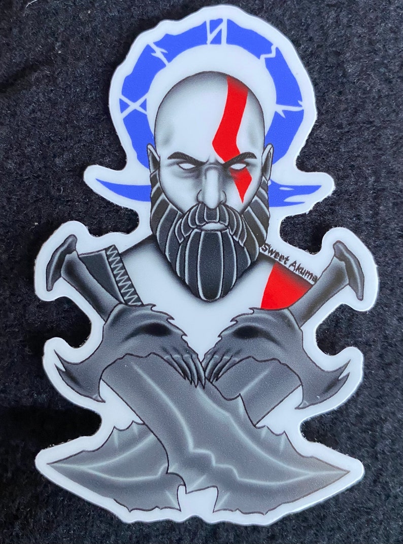 Kratos God of War Ragnarok Sticker - Etsy Ireland