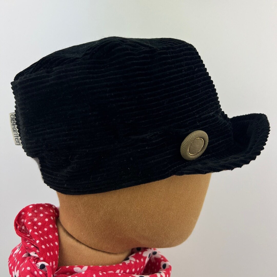 Elephant Cap / Cap for Children Upcycled From Black Cord Handmade ...