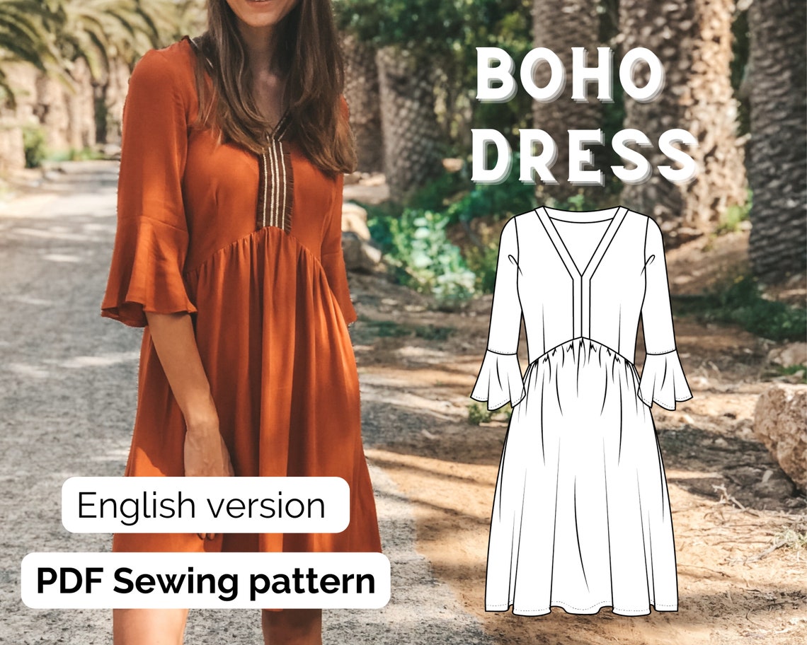 Tunic Dress Sewing Pattern Pdf Instant Download PDF Sewing - Etsy Australia