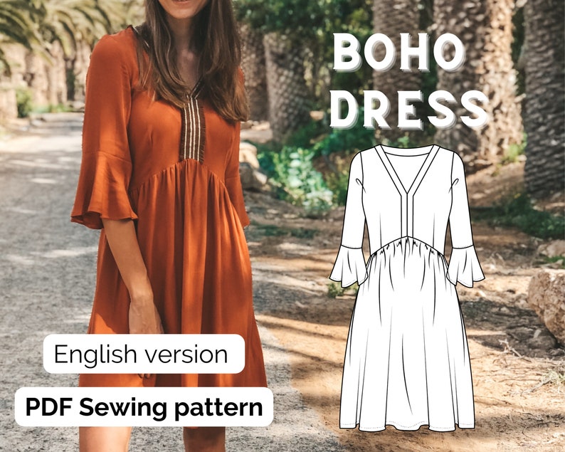 Tunic Dress Sewing Pattern Pdf Instant Download PDF Sewing - Etsy
