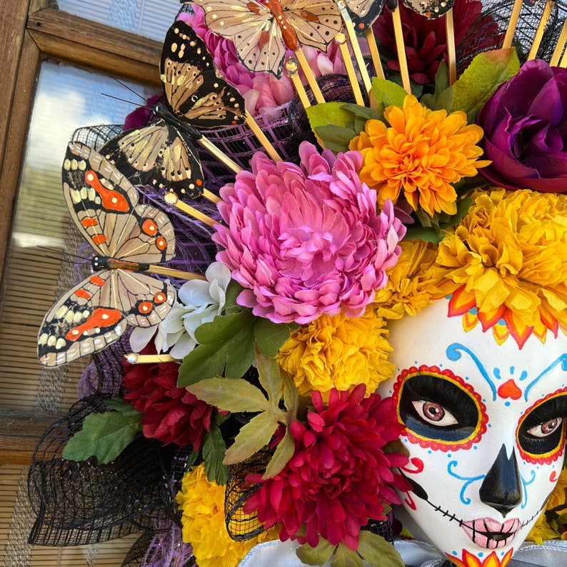 Day of the Dead Wreath Diade Los Muertos Wreath - Etsy