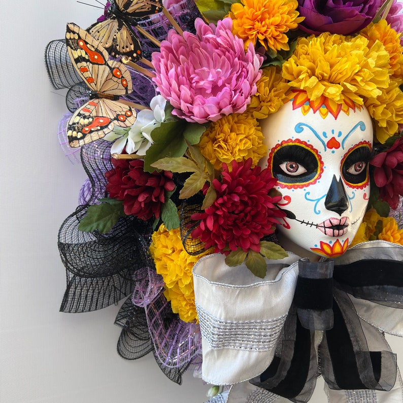 Day of the Dead Wreath Diade Los Muertos Wreath - Etsy