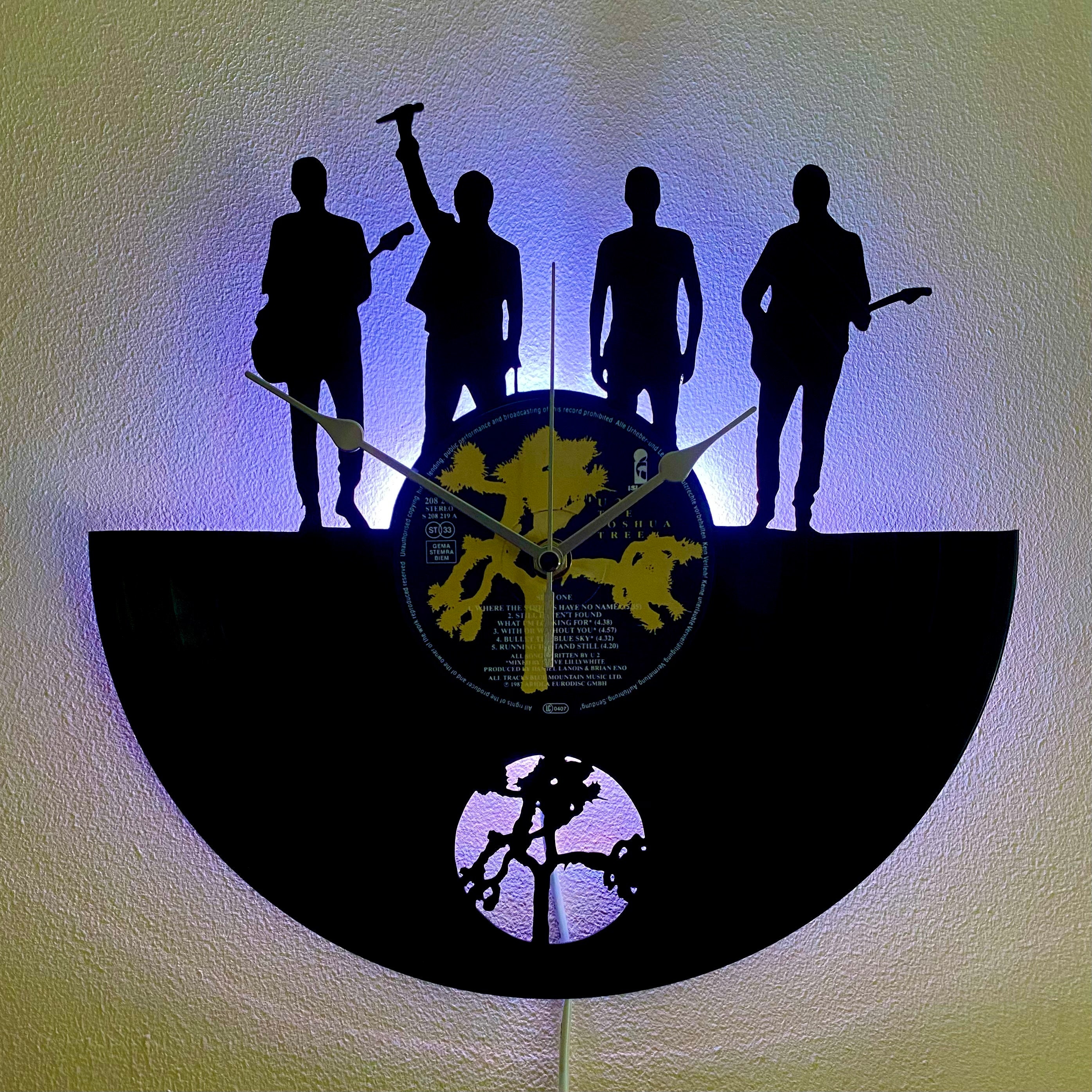 U2 Vertigo Clock Hand Cut From Recycled Record | Etsy