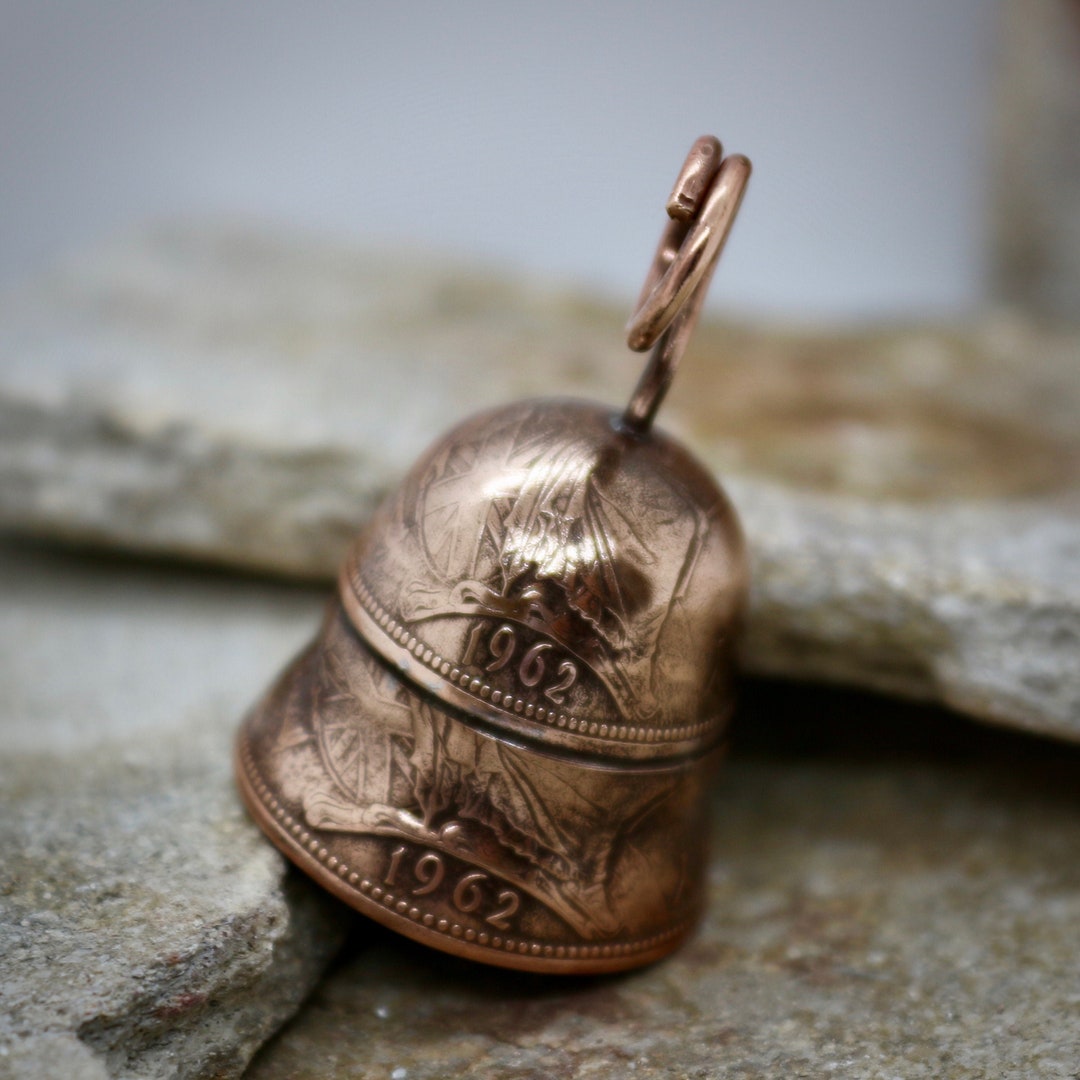 Coin Jewellery, Vintage British Penny Bell. Gremlin, Guardian Bell - Etsy