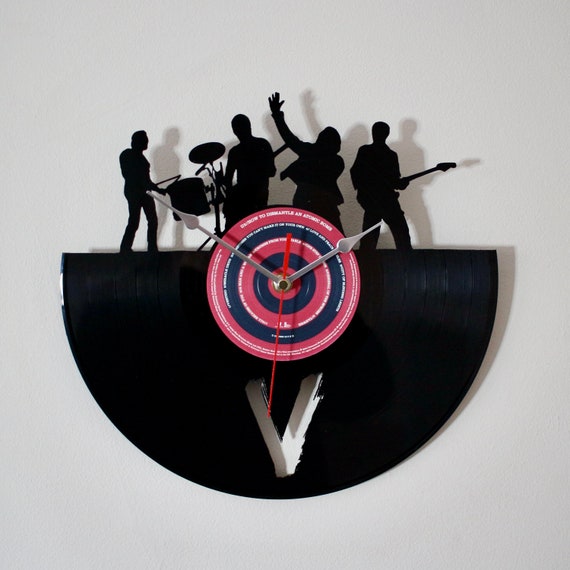U2 Vertigo Clock Hand Cut From Recycled Record | Etsy