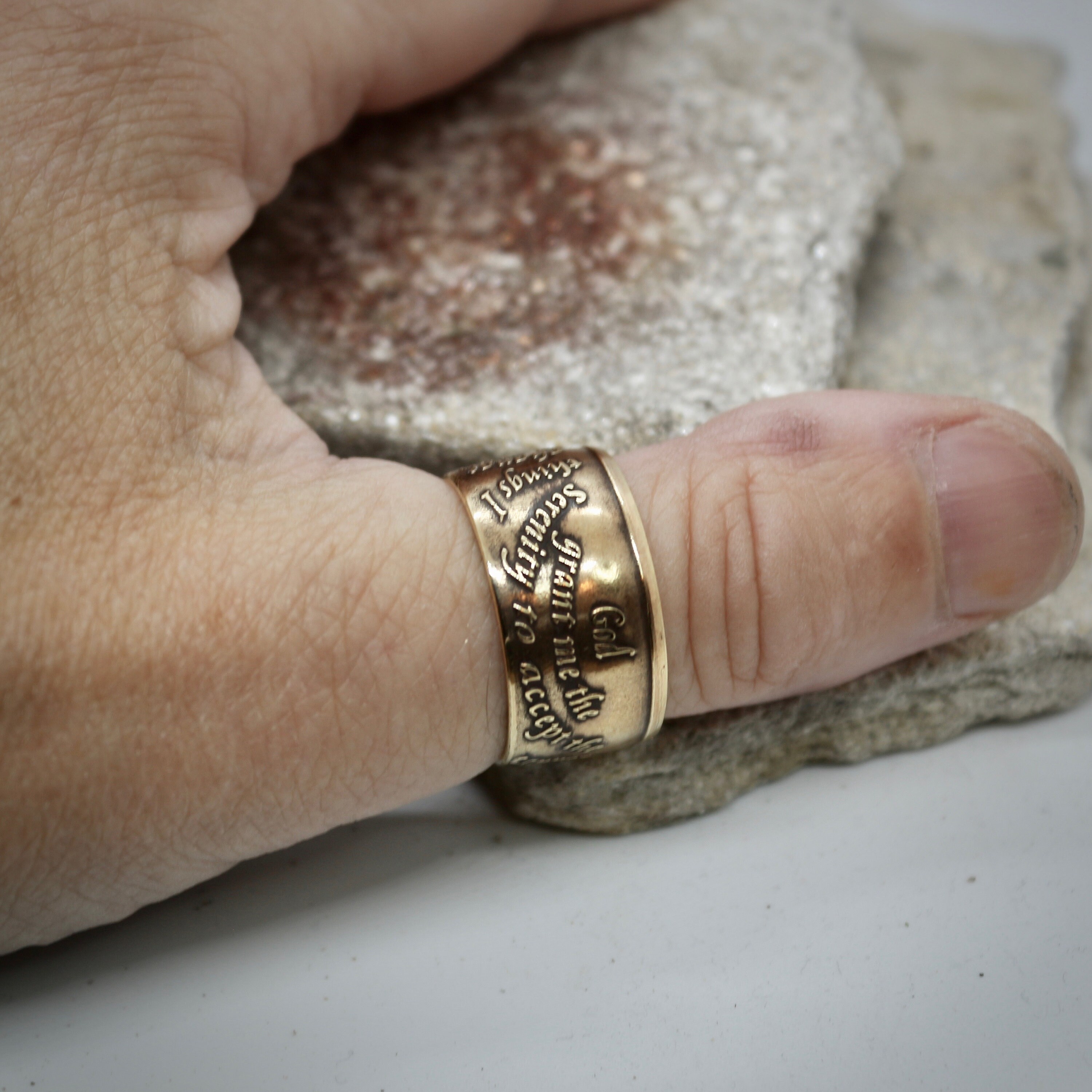 Serenity Prayer Coin Ring Alcoholic Addiction Recovery AA - Etsy