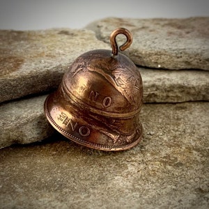Coin Jewellery, Vintage British Penny Bell. Gremlin, Guardian Bell - Etsy