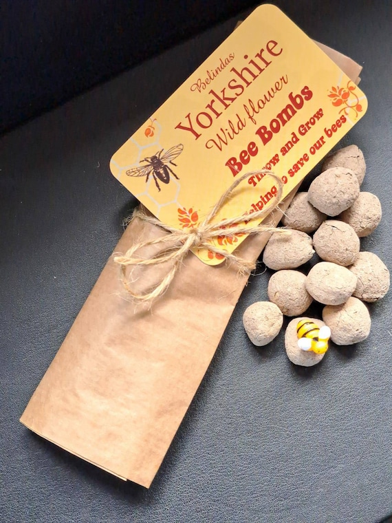 Yorkshire Wild Flower Seed Bee Bombs X 12 Help Save Our Bees. | Etsy UK