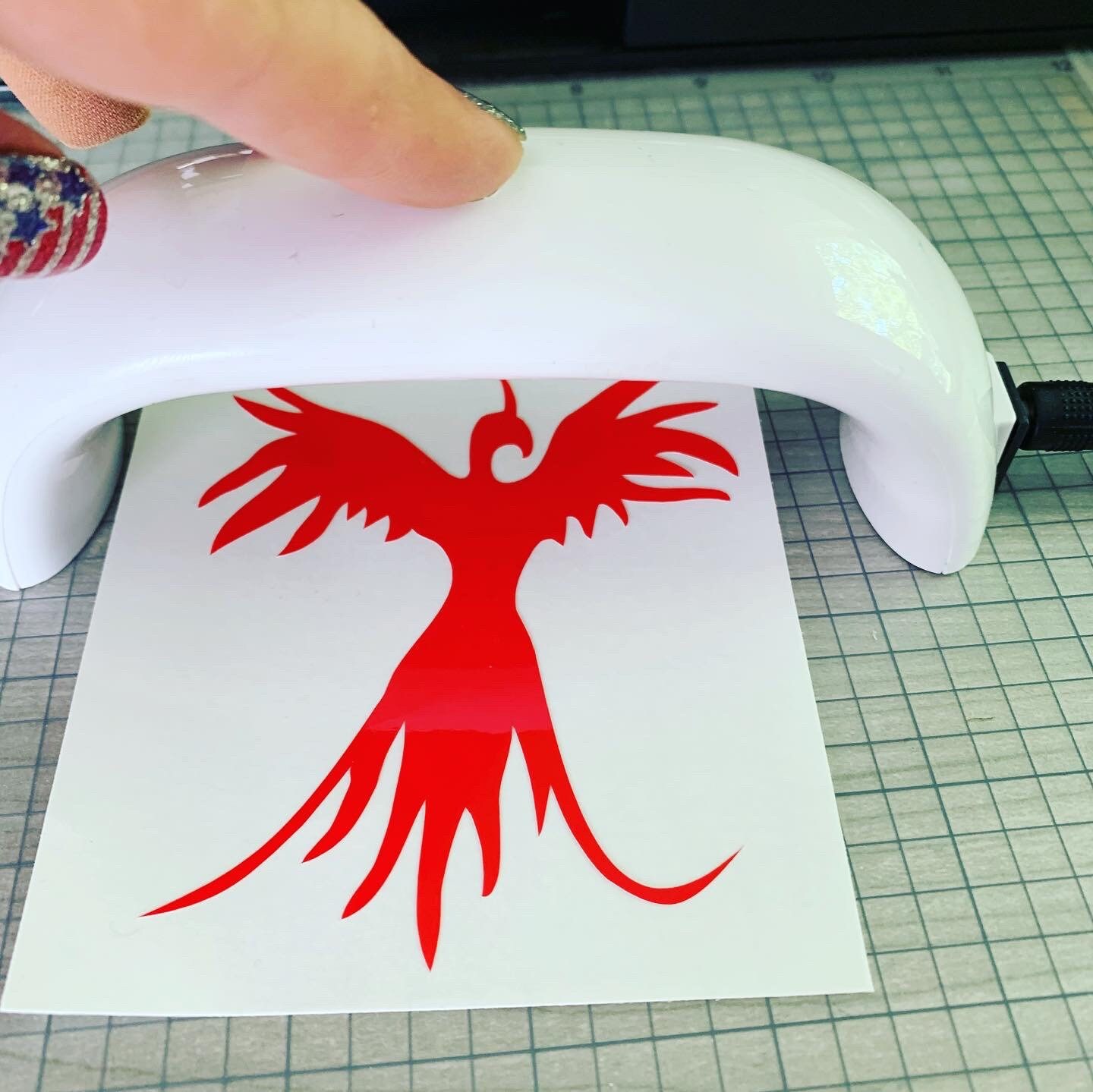 UV color changing Phoenix vinyl decal. | Etsy