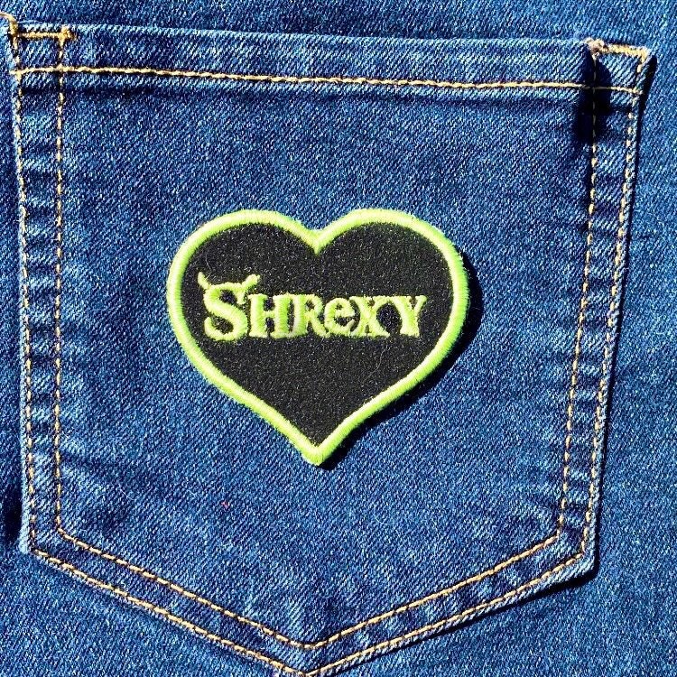 Shrexy Embroidered Iron-on Felt Heart Shrek Patch | Etsy