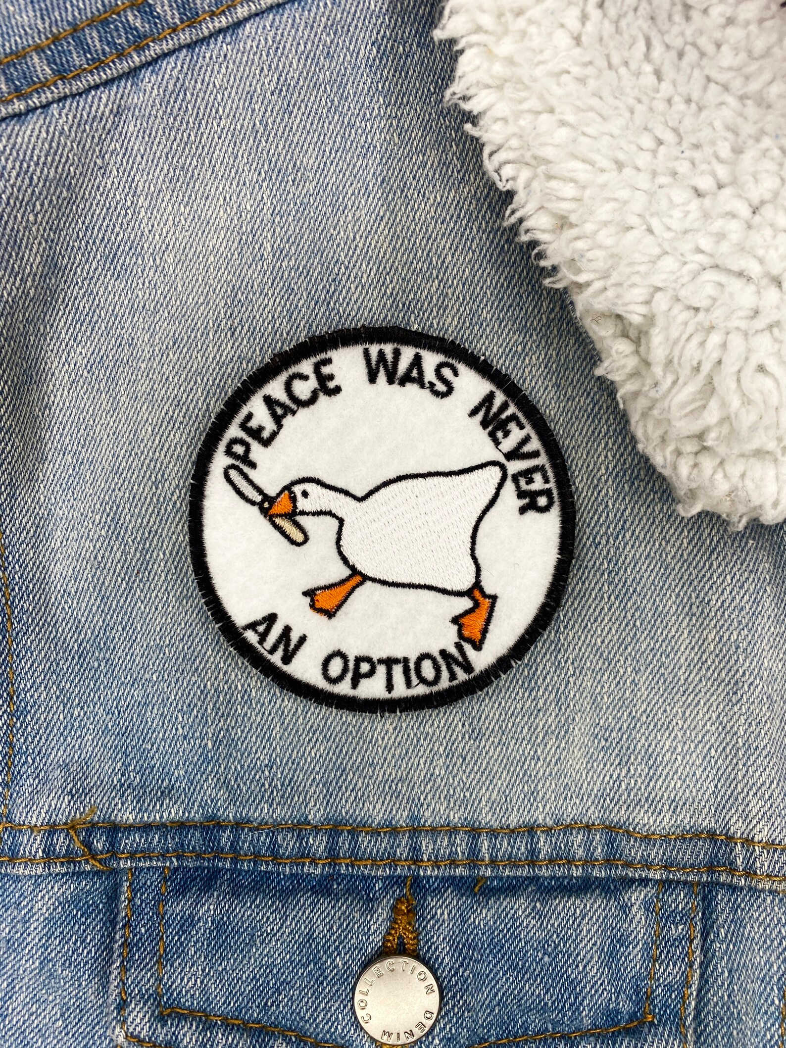 Goose Game Knife Goose Embroidered Iron-on Patch Choose From - Etsy