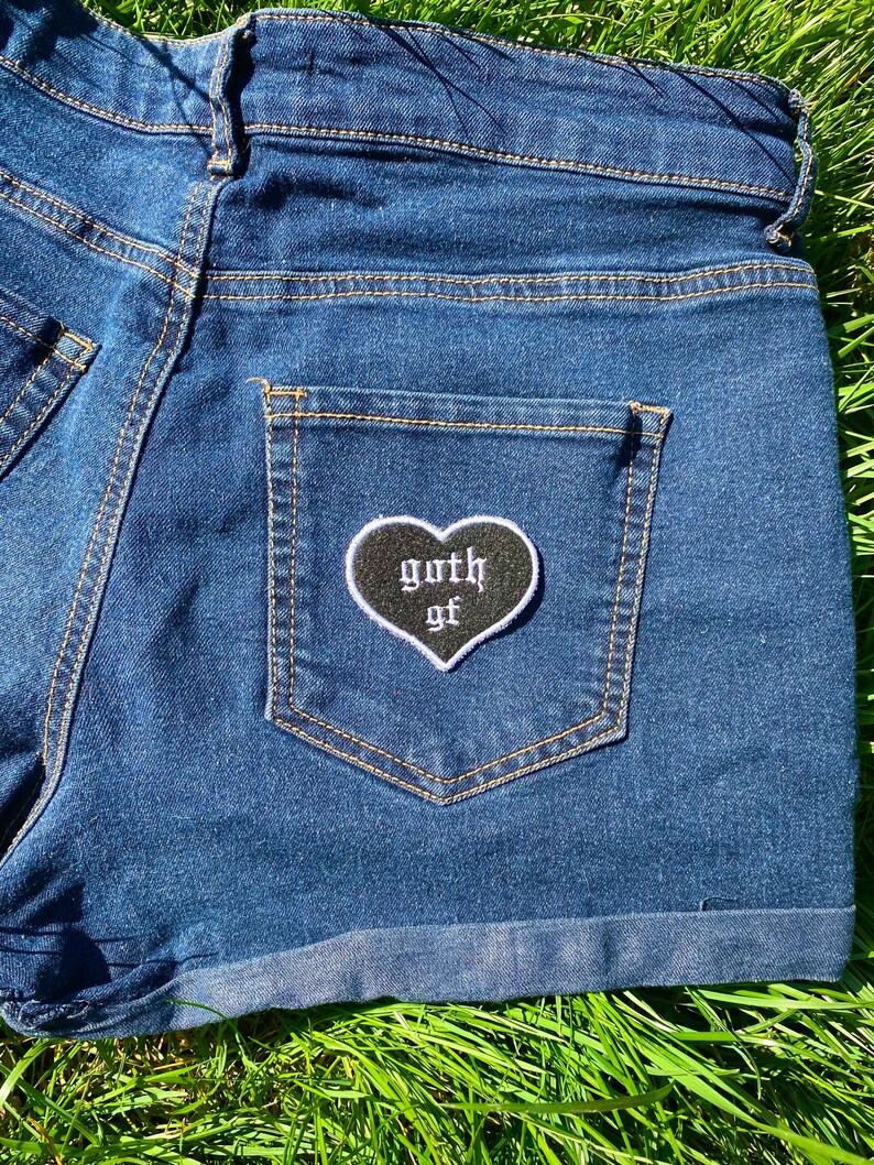 Goth Gf Embroidered Iron-on Patch - Etsy