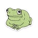 Polite Frog Embroidery Vinyl Sticker - Etsy
